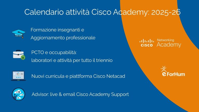 Calendario attività Cisco Academy anno 2025-26